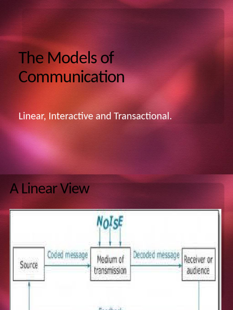 Communication Models | PDF