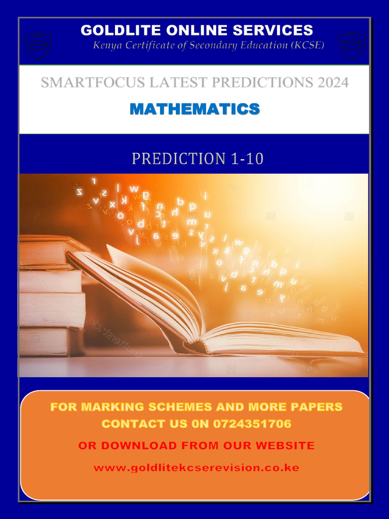 Kcse Maths Latest Predictions 2024 | PDF | Sphere | Circle
