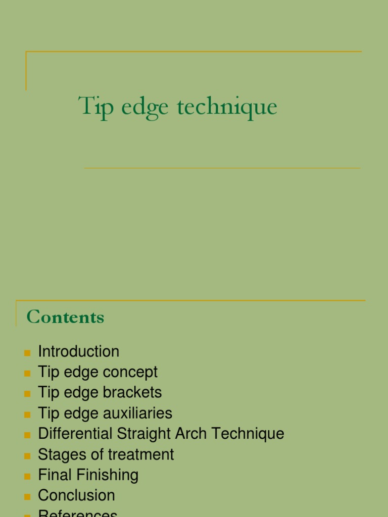 Tip Edge Orthodontics Origina | PDF | Dentistry | Mouth