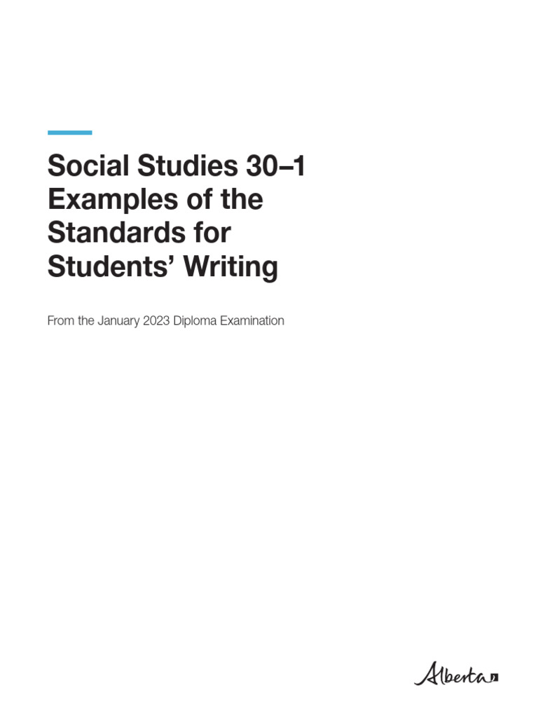 Educ Ss30 1 Diploma Exam Examples Student Writing Jan 2023 | PDF | Essays | Liberalism
