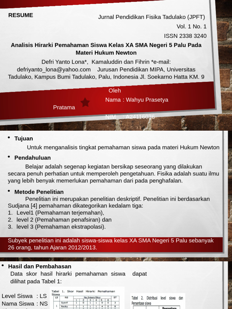 Resume: Oleh Nama: Wahyu Prasetya Pratama NIM: A24116036 | PDF