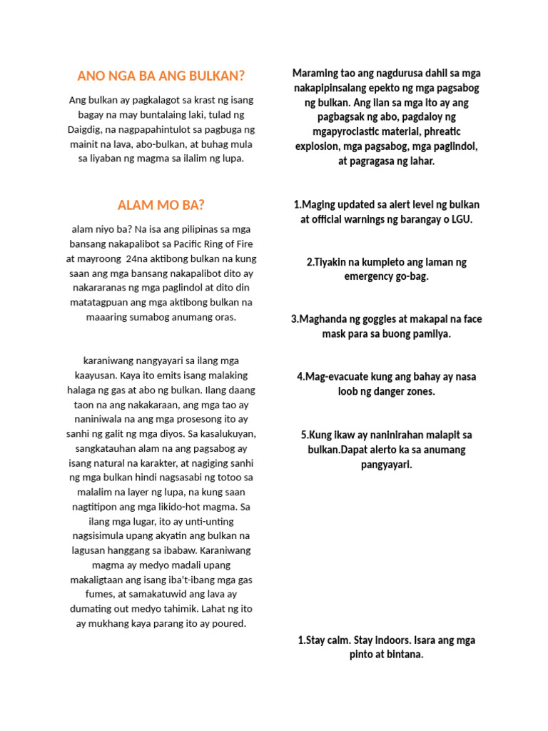 Ano Nga Ba Ang Bulkan | PDF
