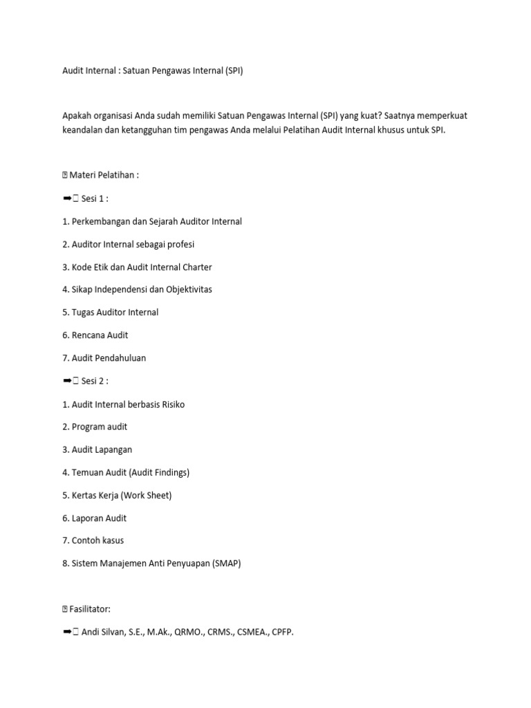 AUDIT INTERNAL | PDF