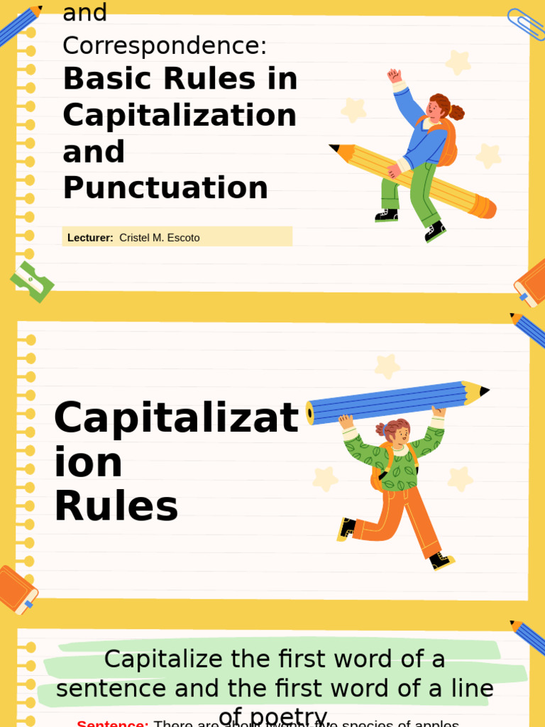 Rules in Capitalization and Punctuations | PDF