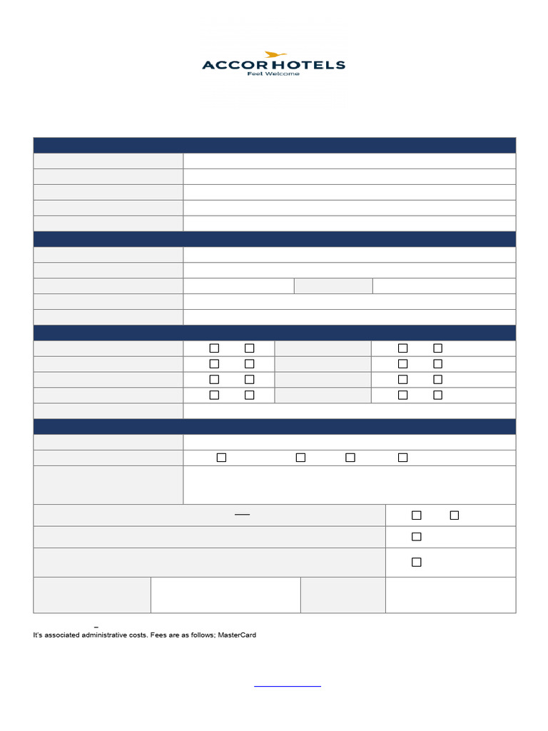ACCOR CC Auth Form | PDF