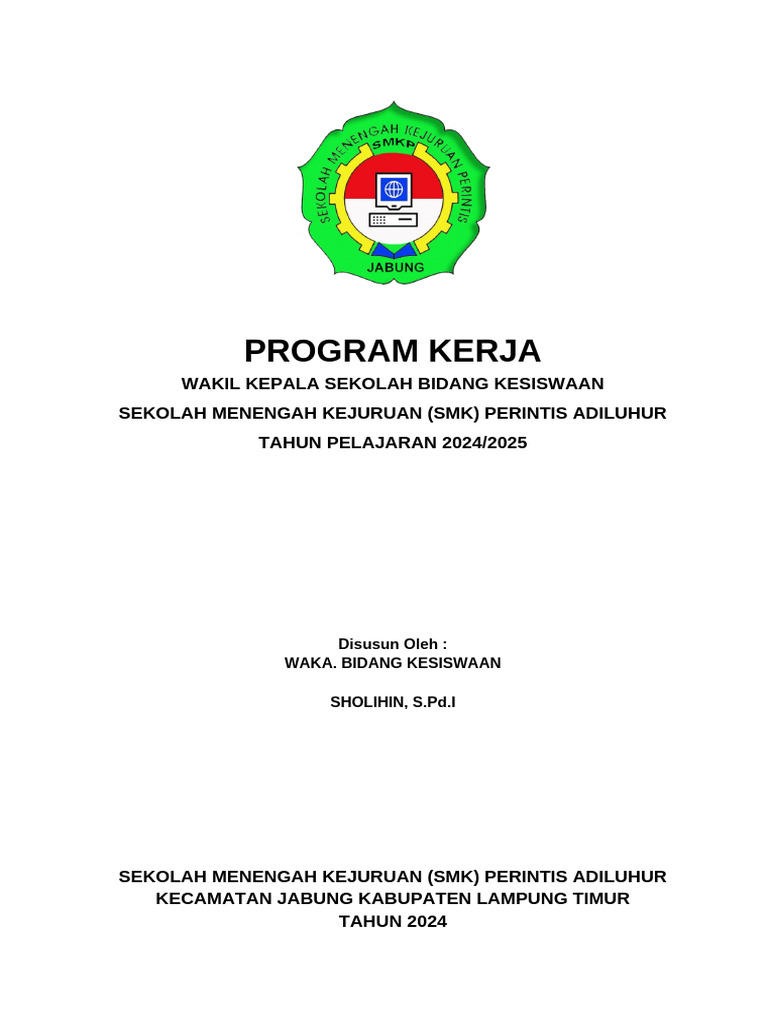 Program Kerja Kesiswaan 2024 2025 | PDF