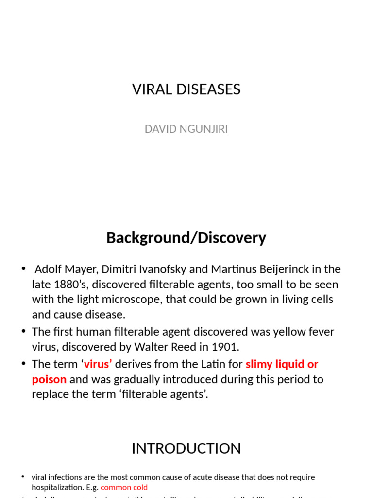 Viral Diseases | PDF