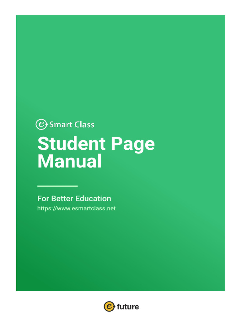 eSmartClass Student Manual Guide | PDF | Login | Career & Growth