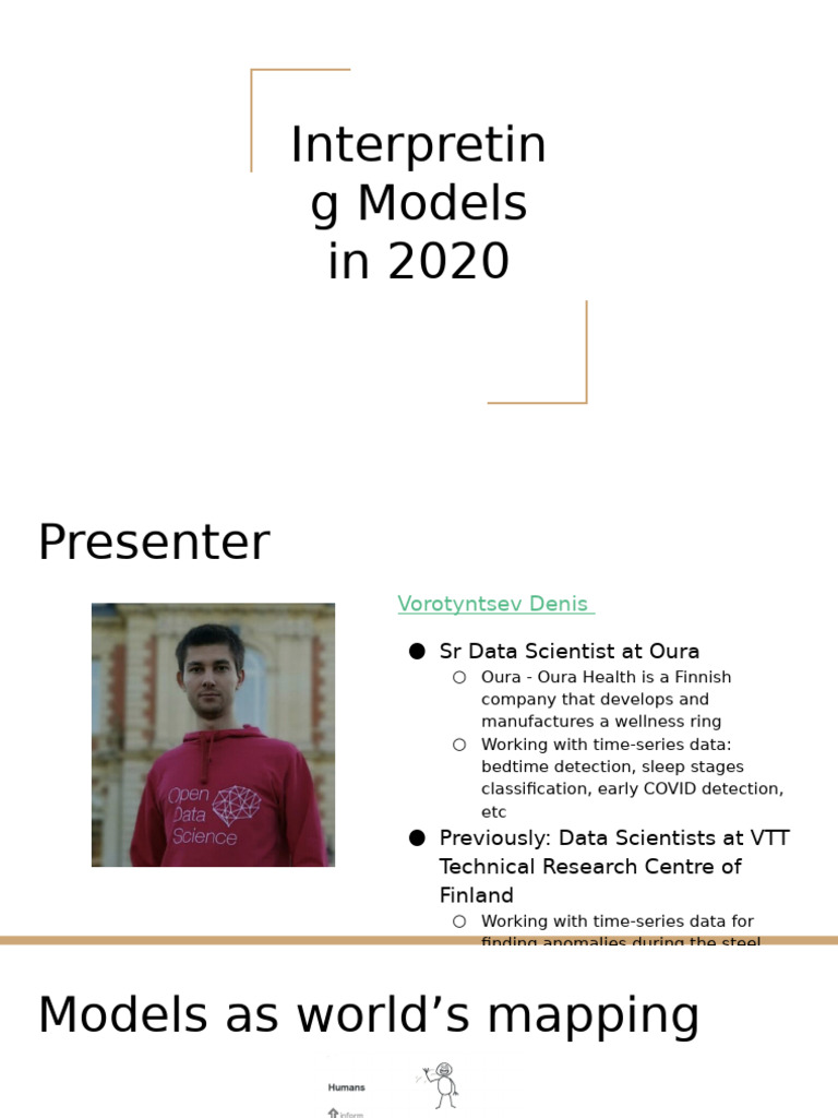 Interpreting Models in 2020 | PDF
