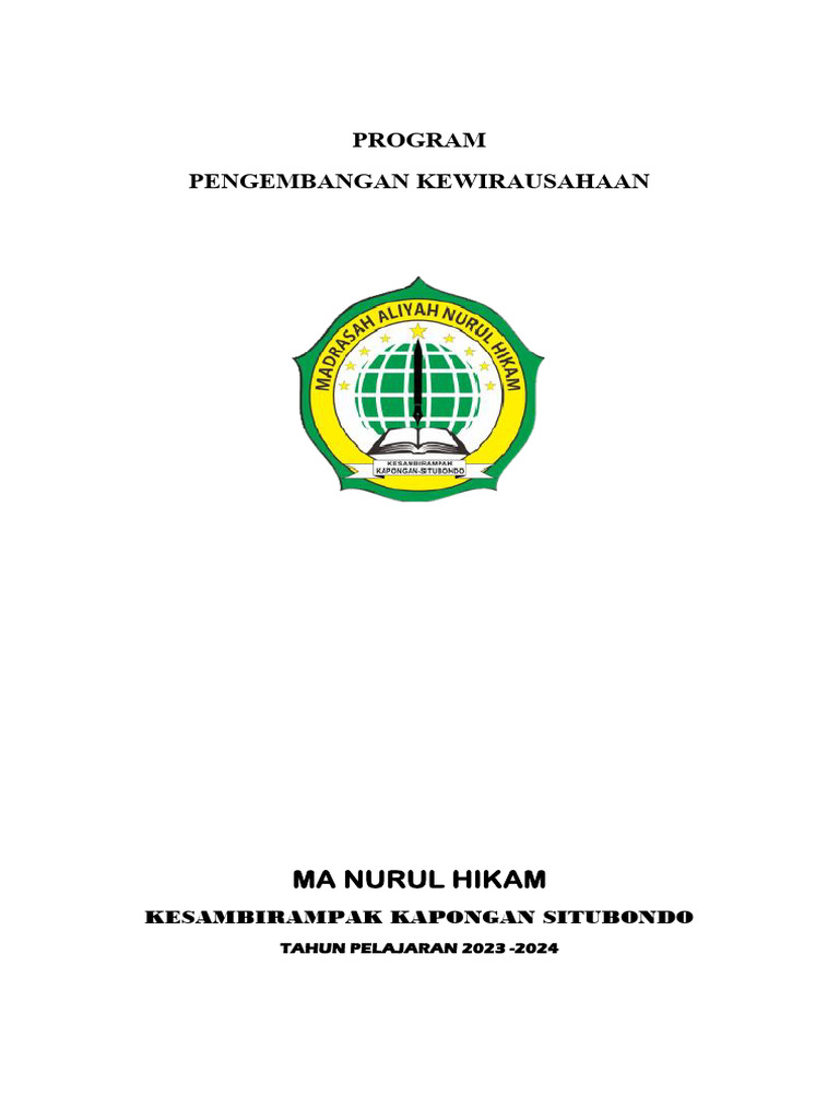 3.1.1 Program Pengembangan Kewireausahaan | PDF 3.1.1 Program Pengembangan Kewireausahaan | PDF