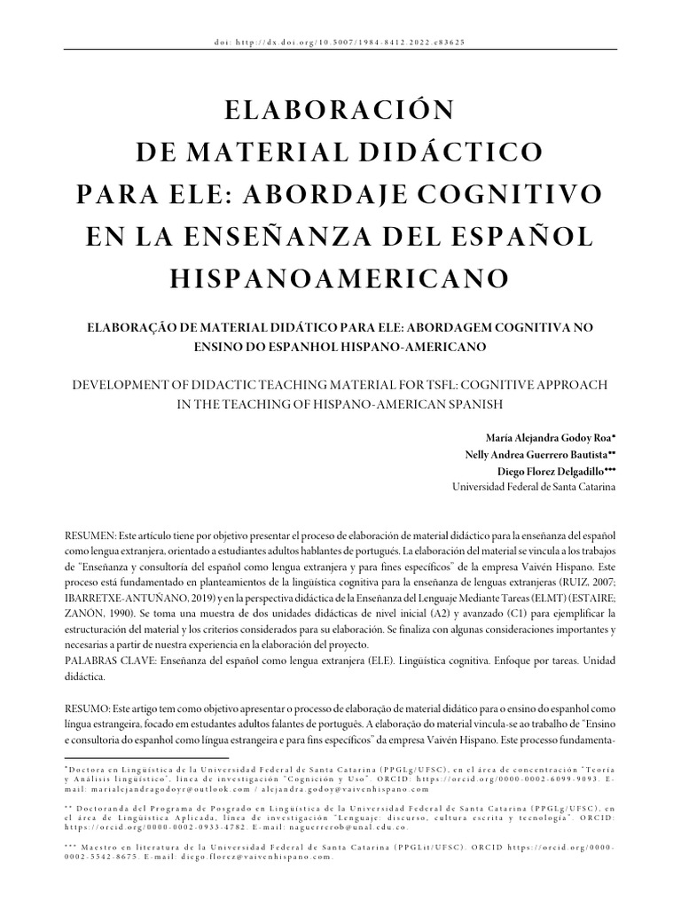 Elaboracion de Material Didactico para ELE Abordaj | PDF