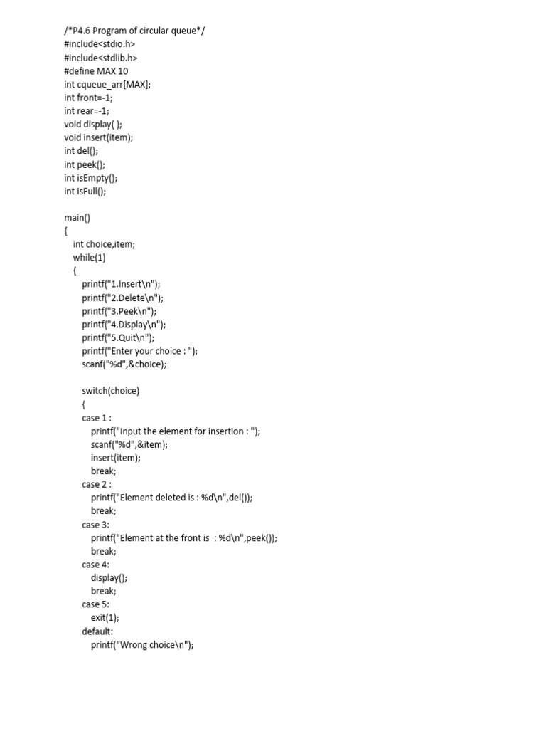 Circular Queue | PDF Circular Queue | PDF