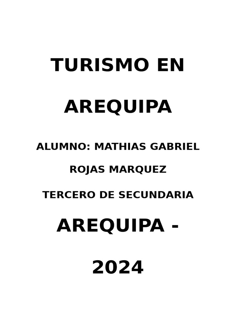 Lugares Turisticos de Arequipa | PDF