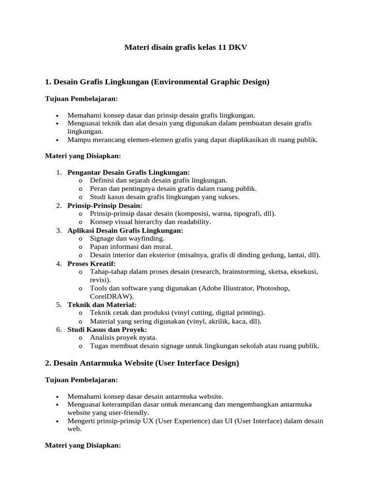 Materi Disain Grafis Kelas 11 DKV | PDF