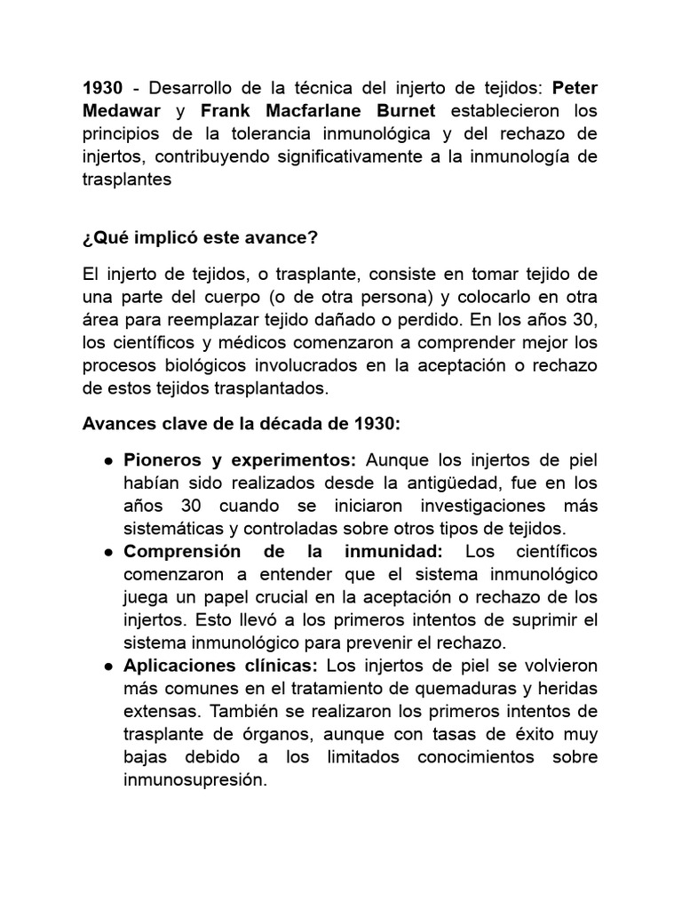 1930 Peter Medawar Frank Macfarlane Burnet | PDF