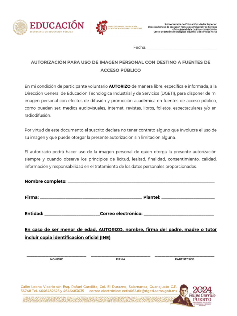 AUTORIZACION-DE-IMAGEN | PDF