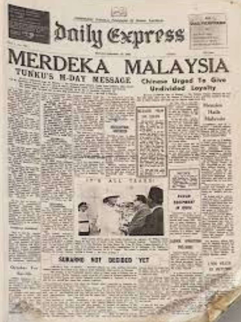 Keratan Akhbar Kemerdekaan | PDF