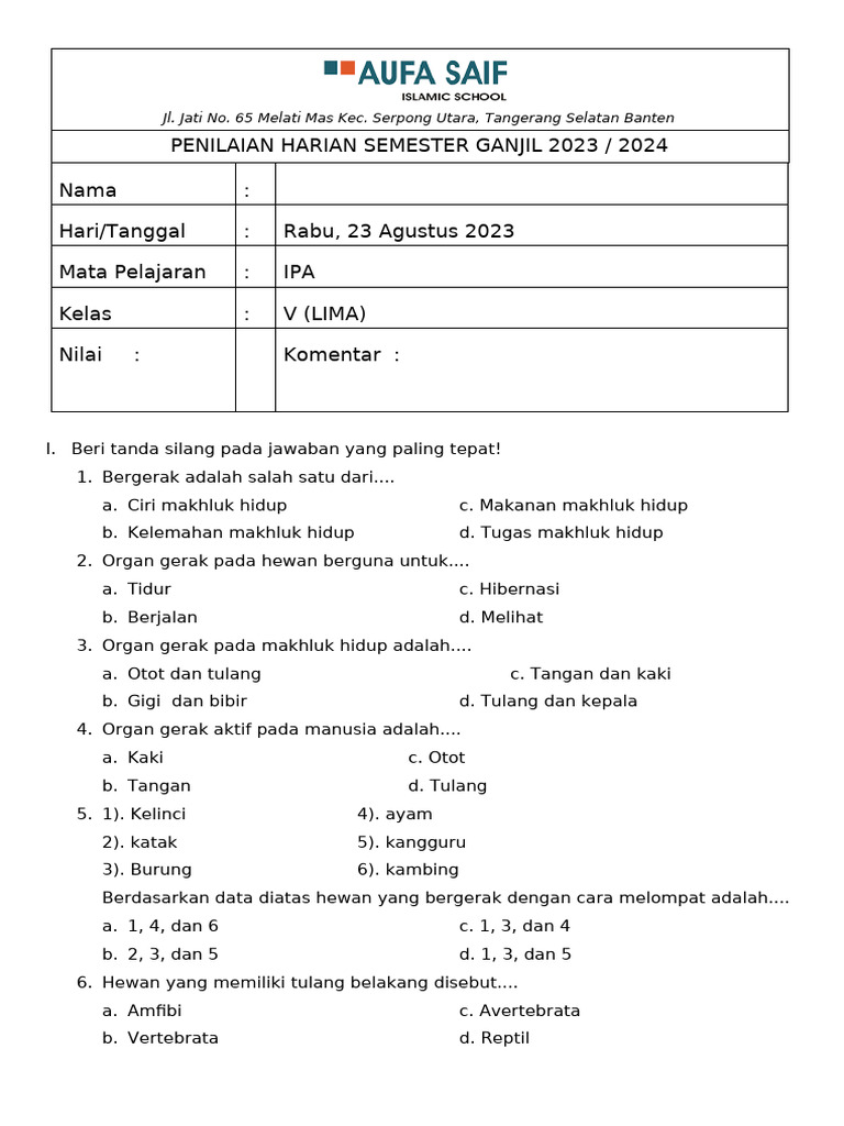 PH IPA Kelas 5 | PDF