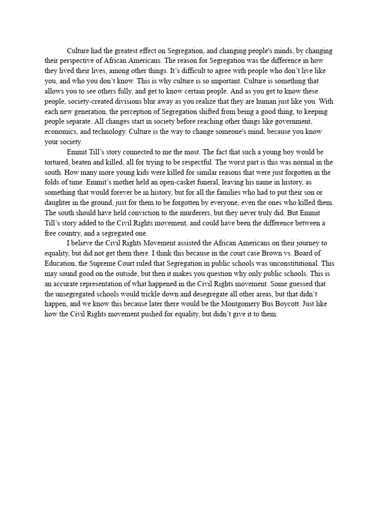 Civil Rights Essay | PDF