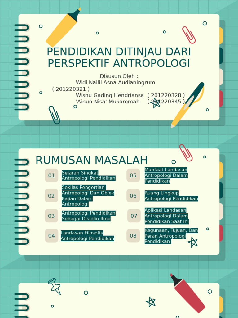 Pendidikan Dalam Perspektif Antropologi | PDF
