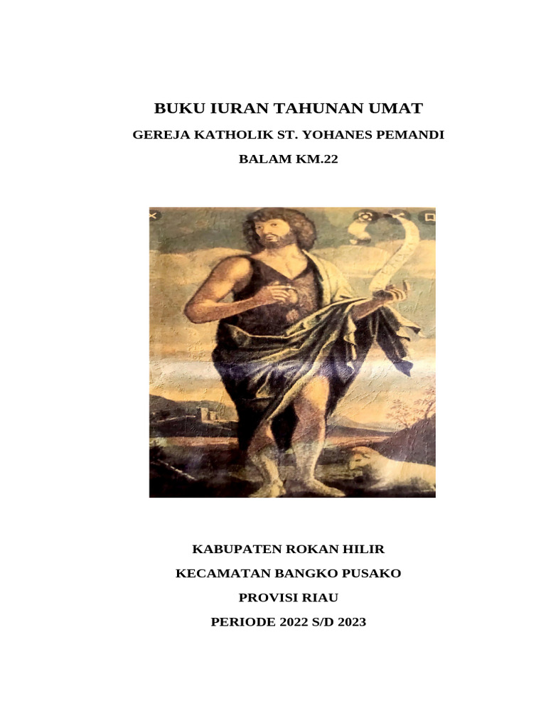 Cover Buku Iuran Tahunan Umat | PDF