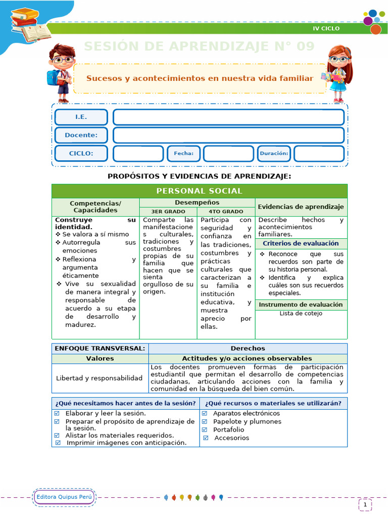 Sesiones de Aprendizaje - Semana 2 - UD III | PDF