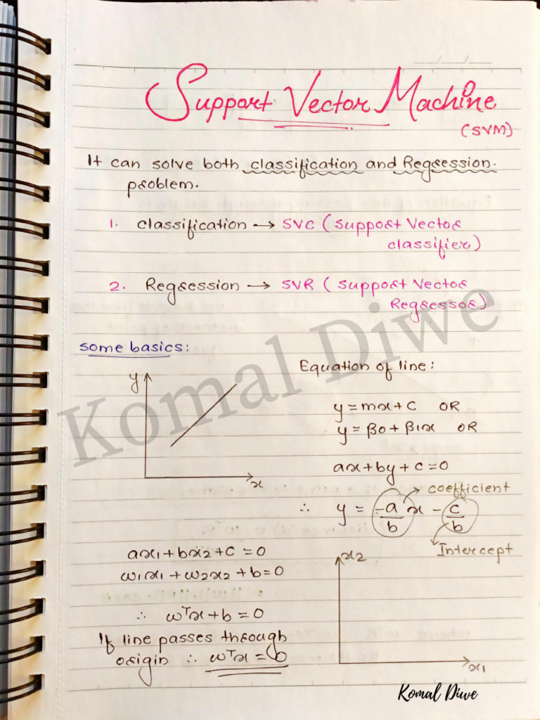 Support Vector Machine Part 01 | PDF