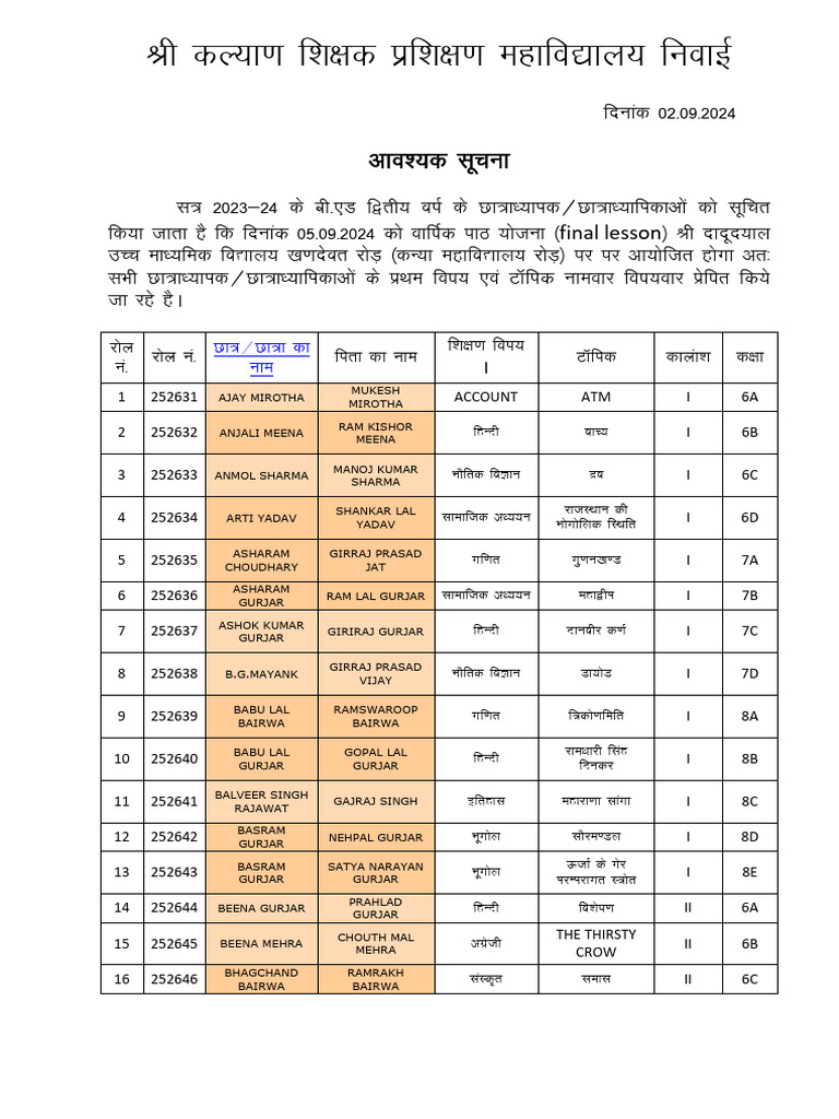 Final Lesson Suchana 2024 2024 | PDF