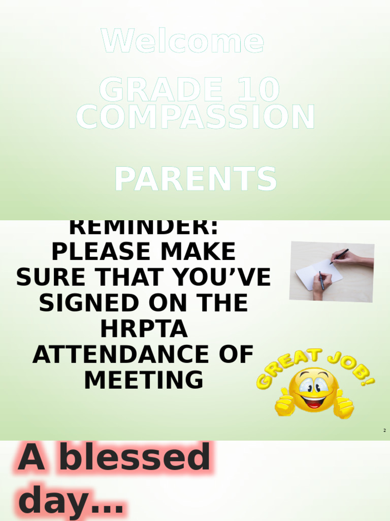 1st HRPTA Meeting Grade10 EMA | PDF