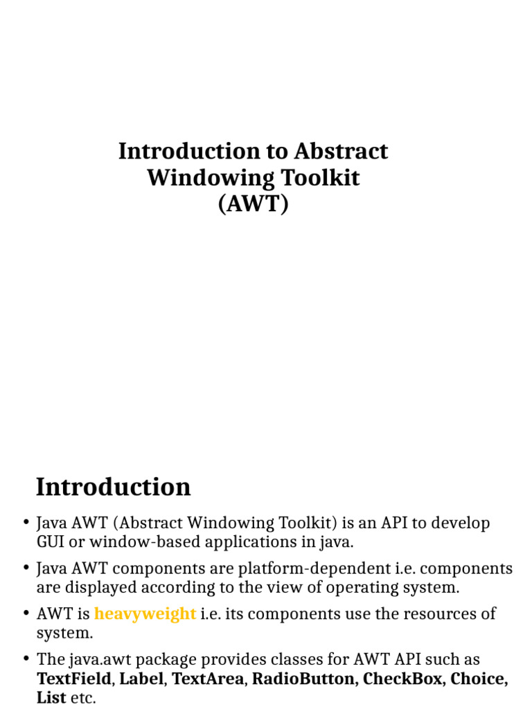 Chapter1 Intro Awt | PDF