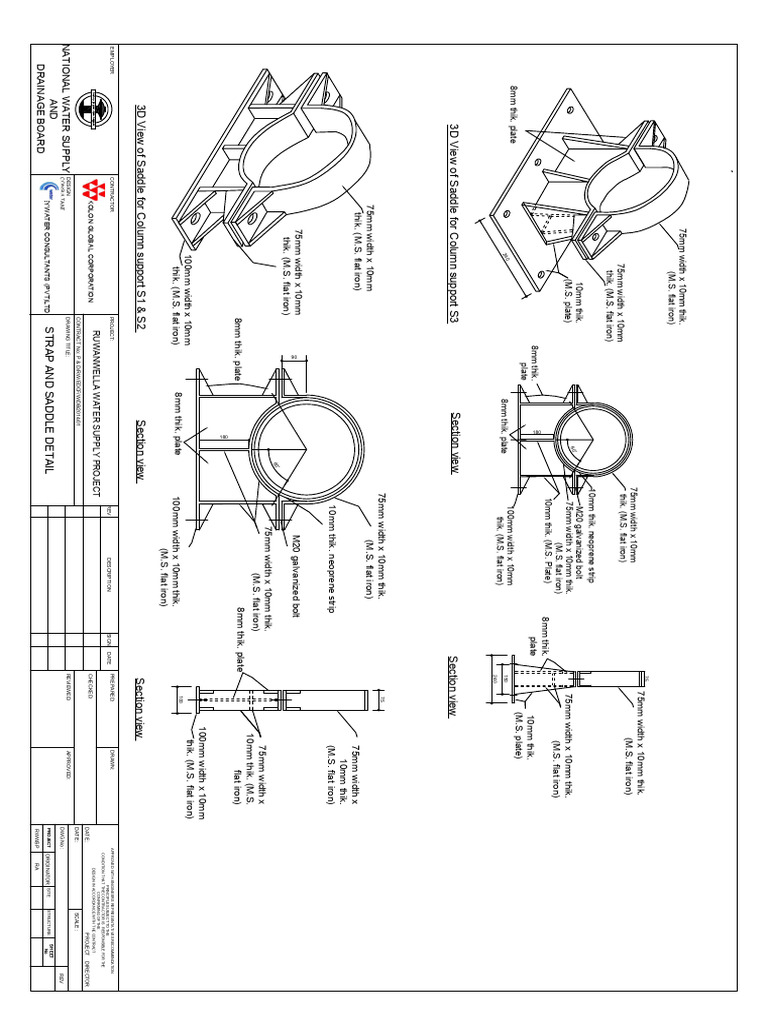 Saddle and Strap Detail Drawings | PDF