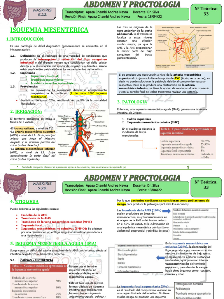 33-Abd-13-04-Isquemia Mesenterica | PDF