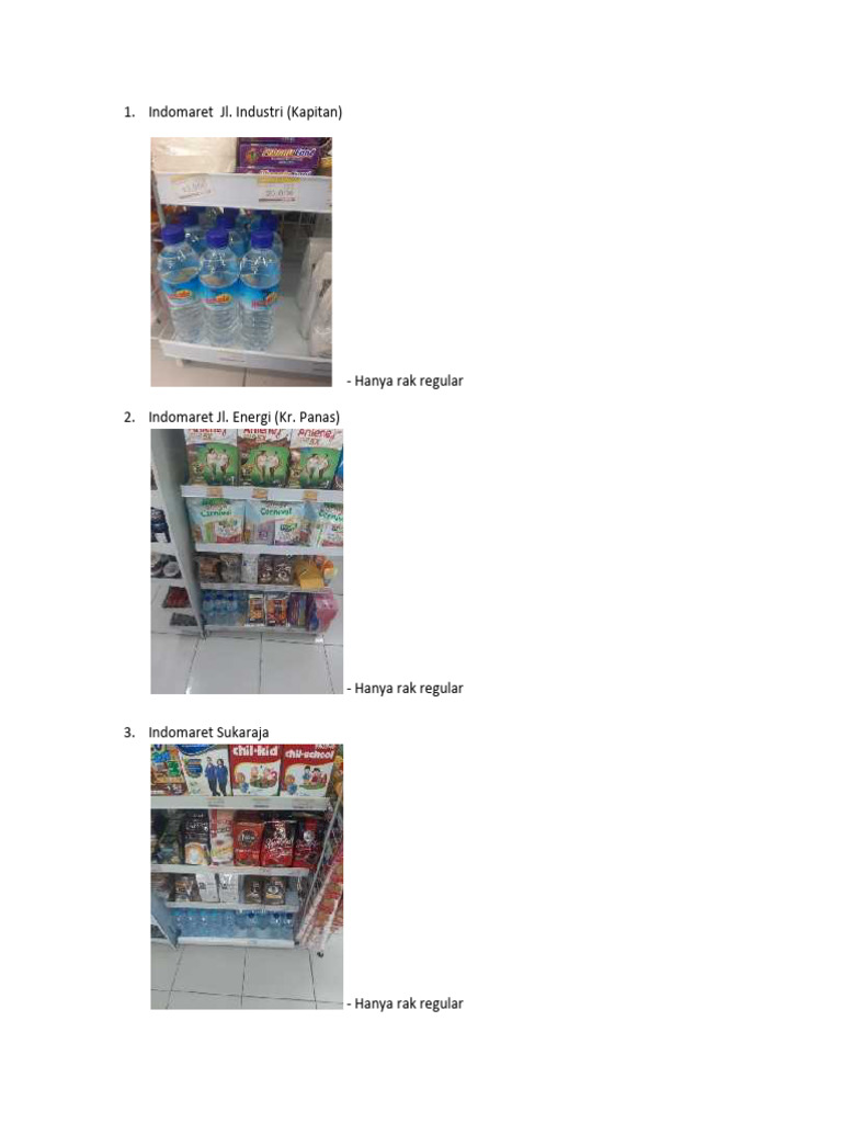Display Outlet Indomaret | PDF