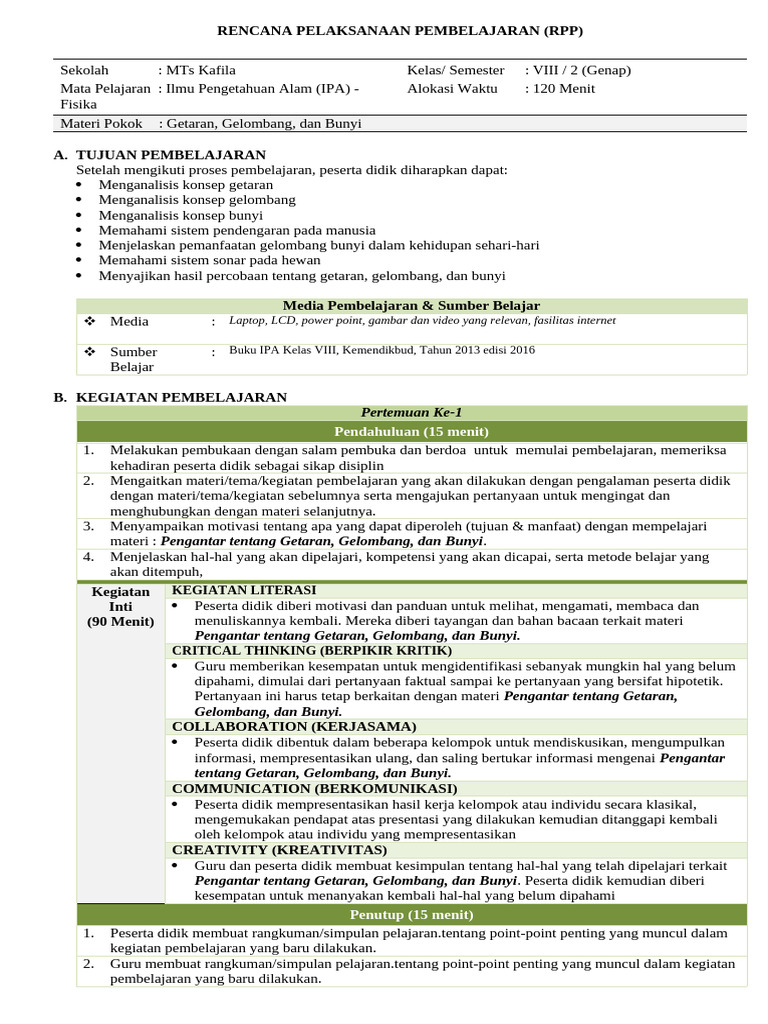 Contoh Format RPL (Part-5) | PDF