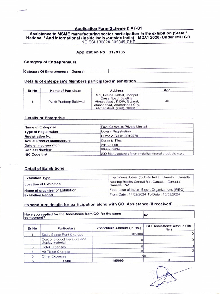 1. Application Form | PDF