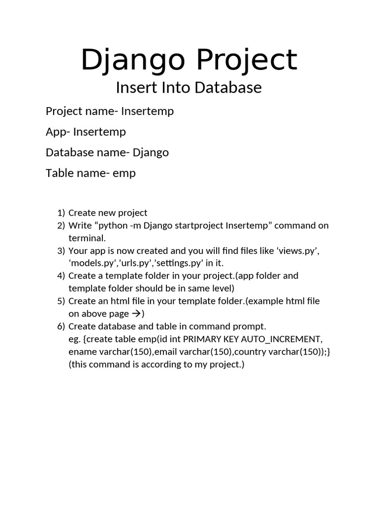 Django Project | PDF