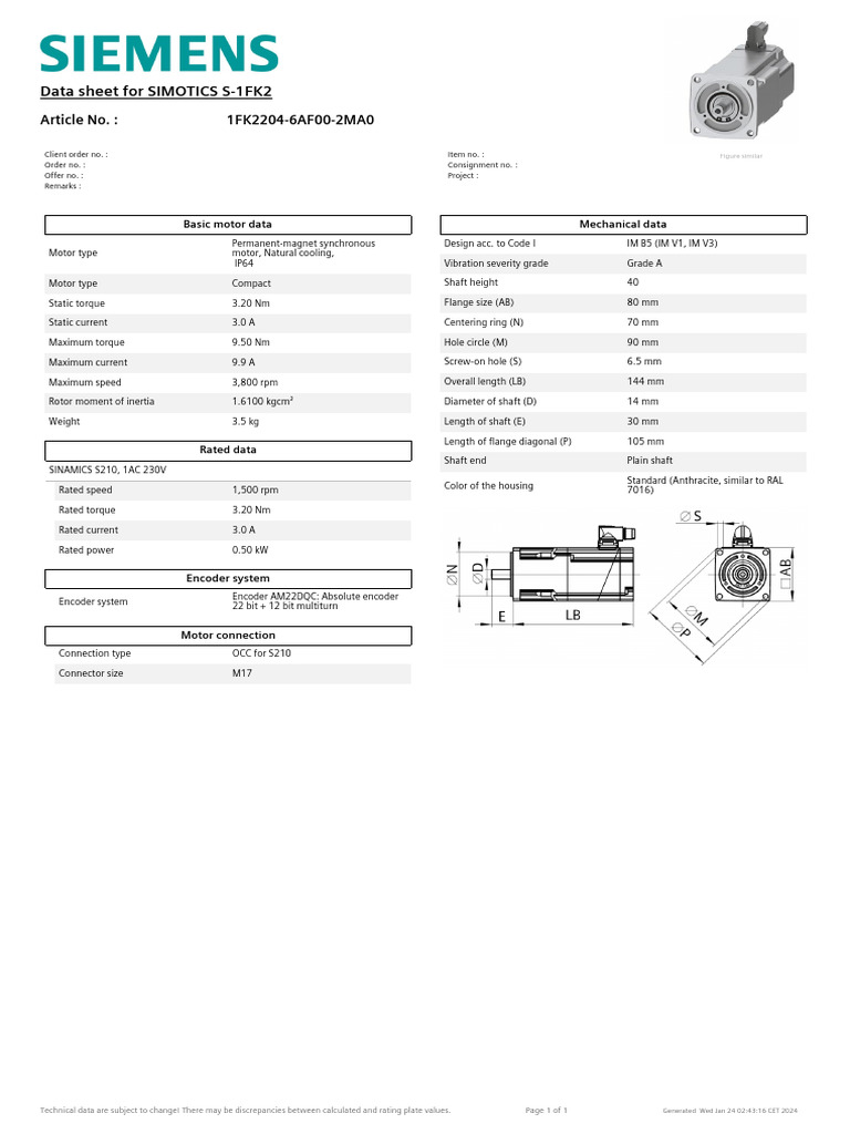 1FK2204-6AF00-2MA0 Datasheet en | PDF