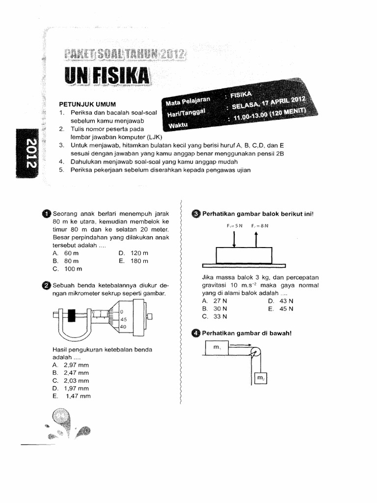 Contoh Soal UN SMA IPA FISIKA | PDF