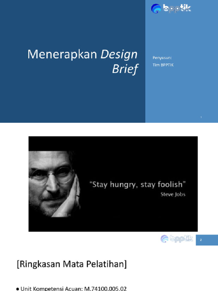 Materi h1 Menerapkan Design Briefpptxpdf | PDF