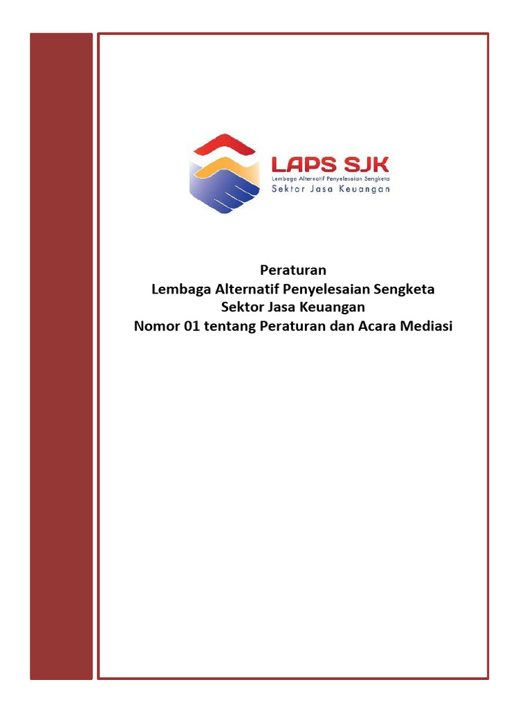 LAPS SJK-Peraturan No 1 Acara Mediasi | PDF