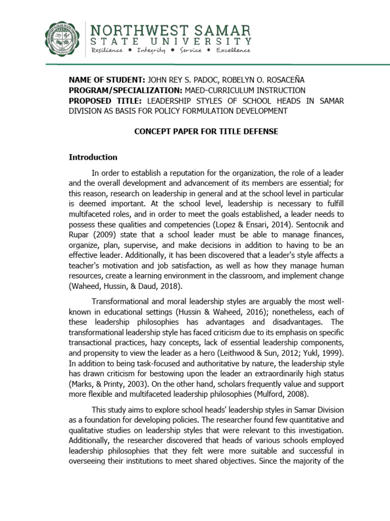 Concept Paper-Title 3 | PDF
