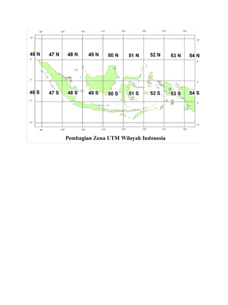 Pembagian Zona Utm Indonesia | PDF