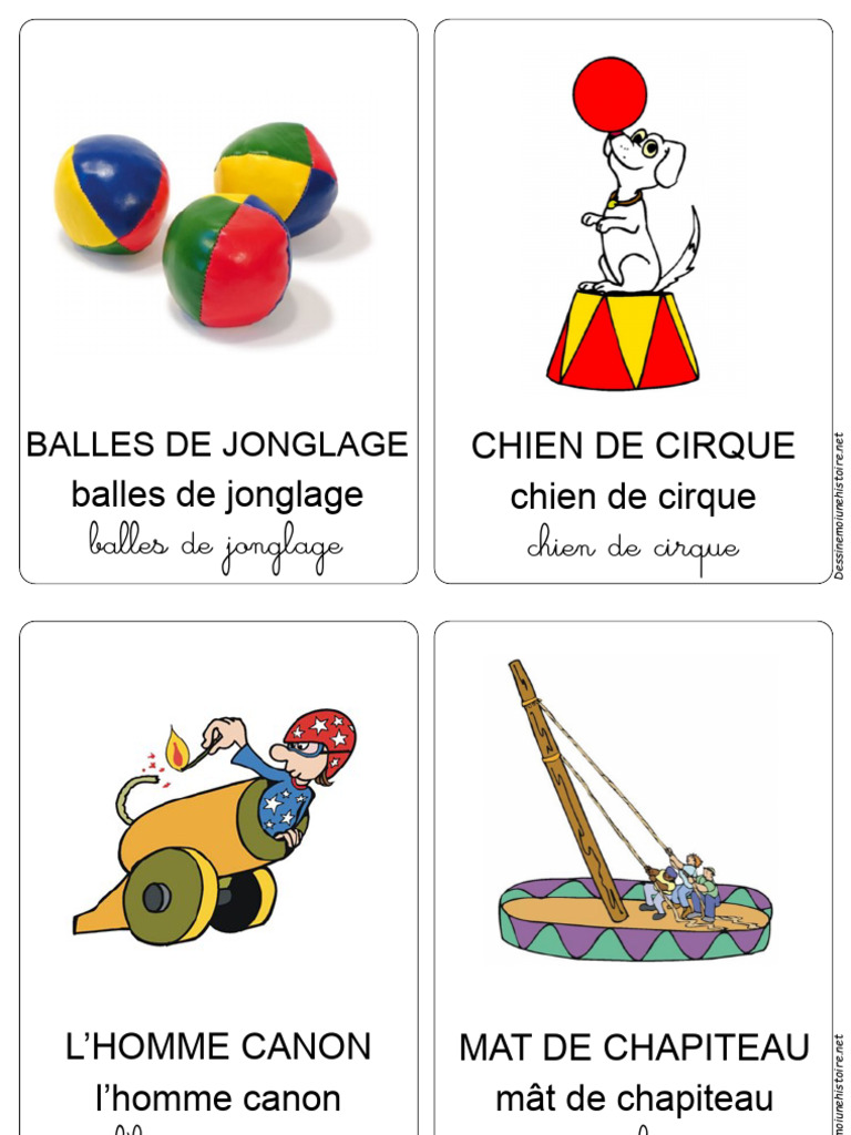 Imagier Du Cirque 3 Écritures | PDF