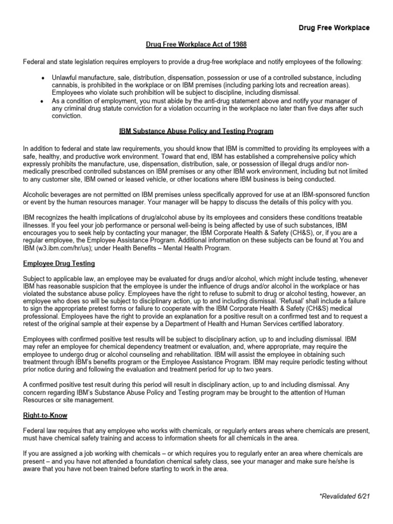 Drug Free Workplace Signed 06-21-2 New | PDF