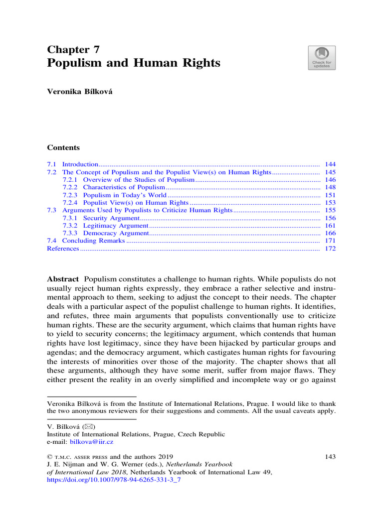 Populism and Human Rights | PDF