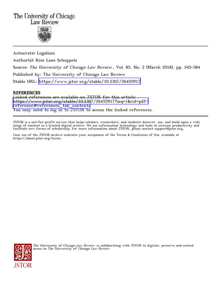 Scheppele AutocraticLegalism 2018 | PDF