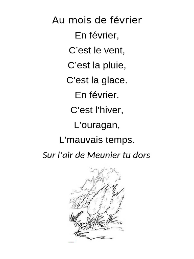 Comptine Février | PDF