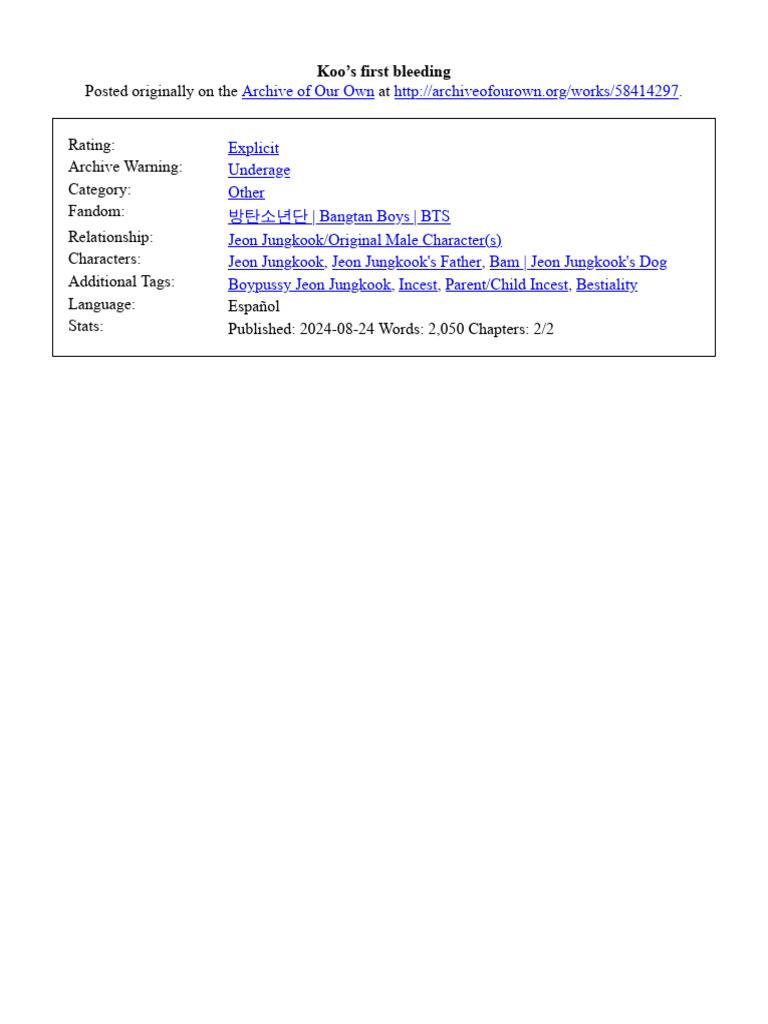 Koos First Bleeding | PDF