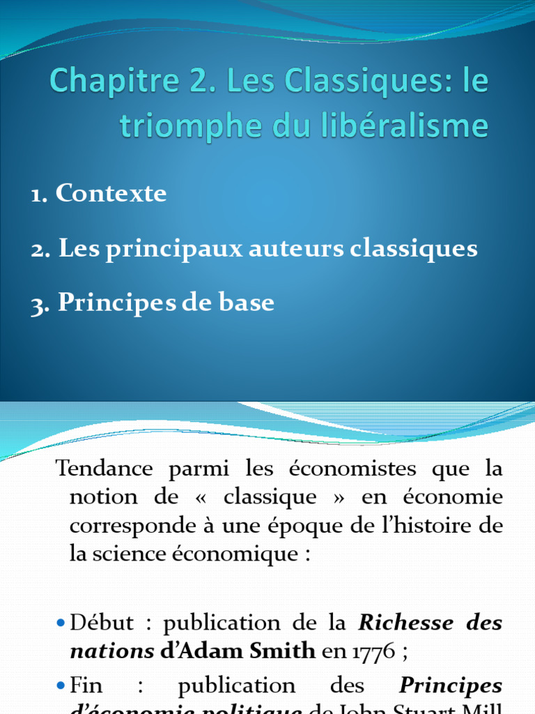 CERAP UJ 2023 2024 HPE Chap2 Les Classiques | PDF