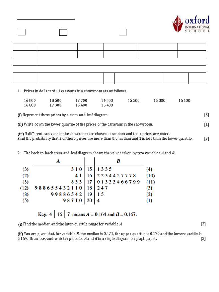 AS & A Level (S1) | PDF